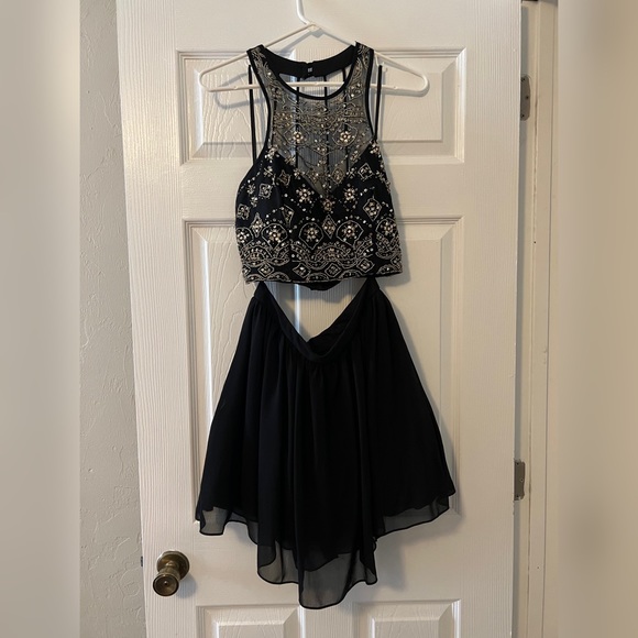 B Darlin | Dresses | Nwt Black And Gold Beaded B Darlin 2 Piece Set Size 112 | Poshmark
